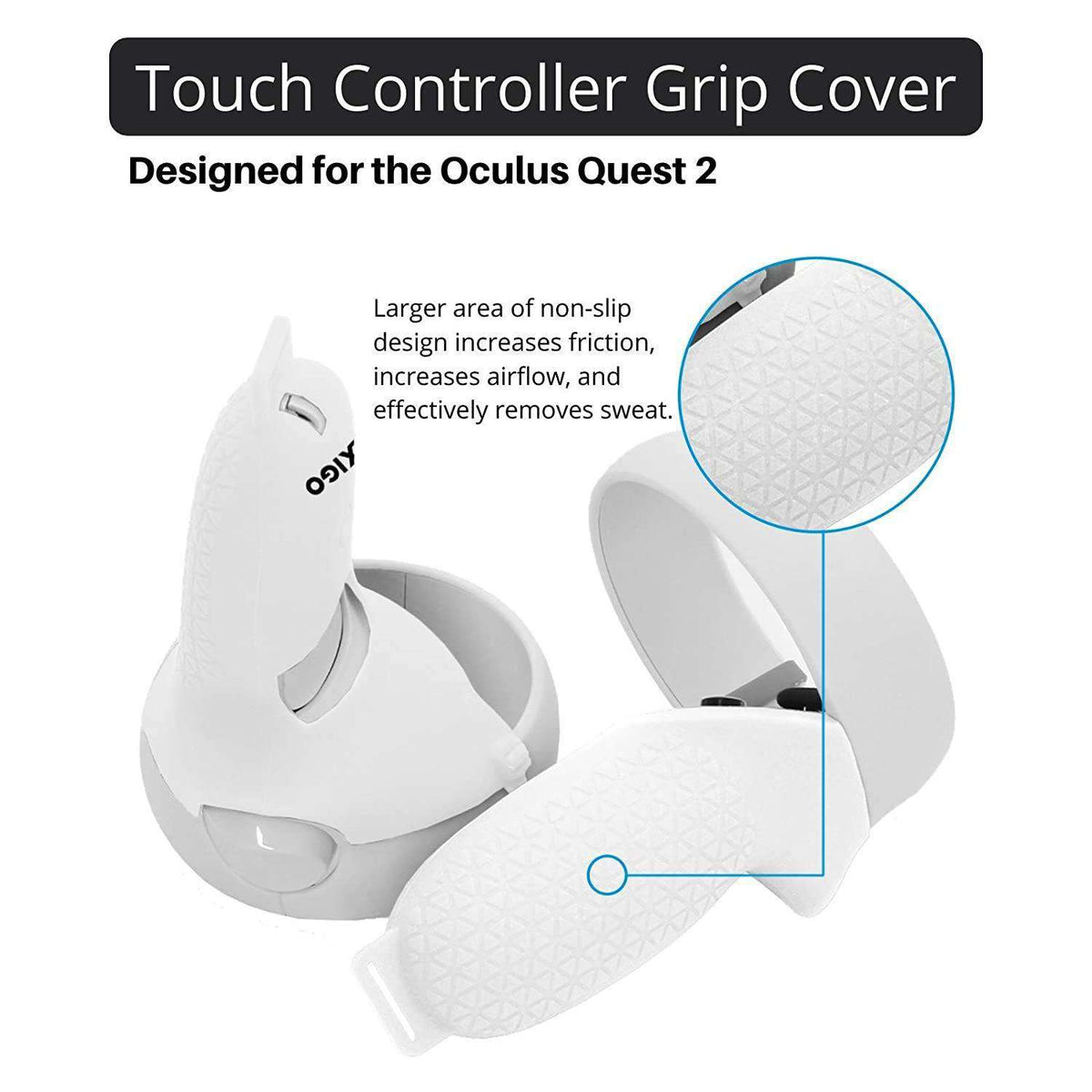 NexiGo Controller Grip Cover with Strip for Meta/Oculus Quest 2